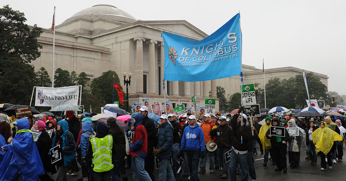March for Life with College Knights - Throwback Thursday | KofC.org